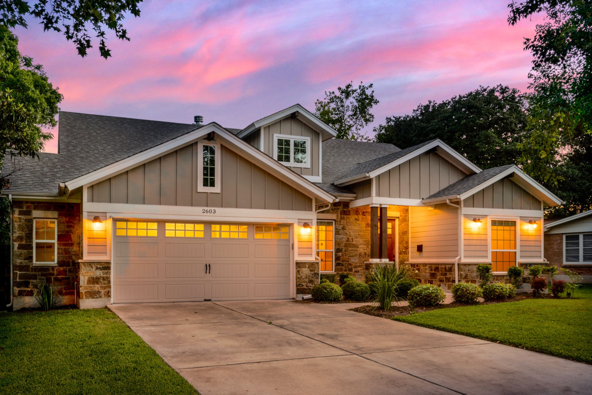 Spacious home with craftsman details for sale in Central Austin