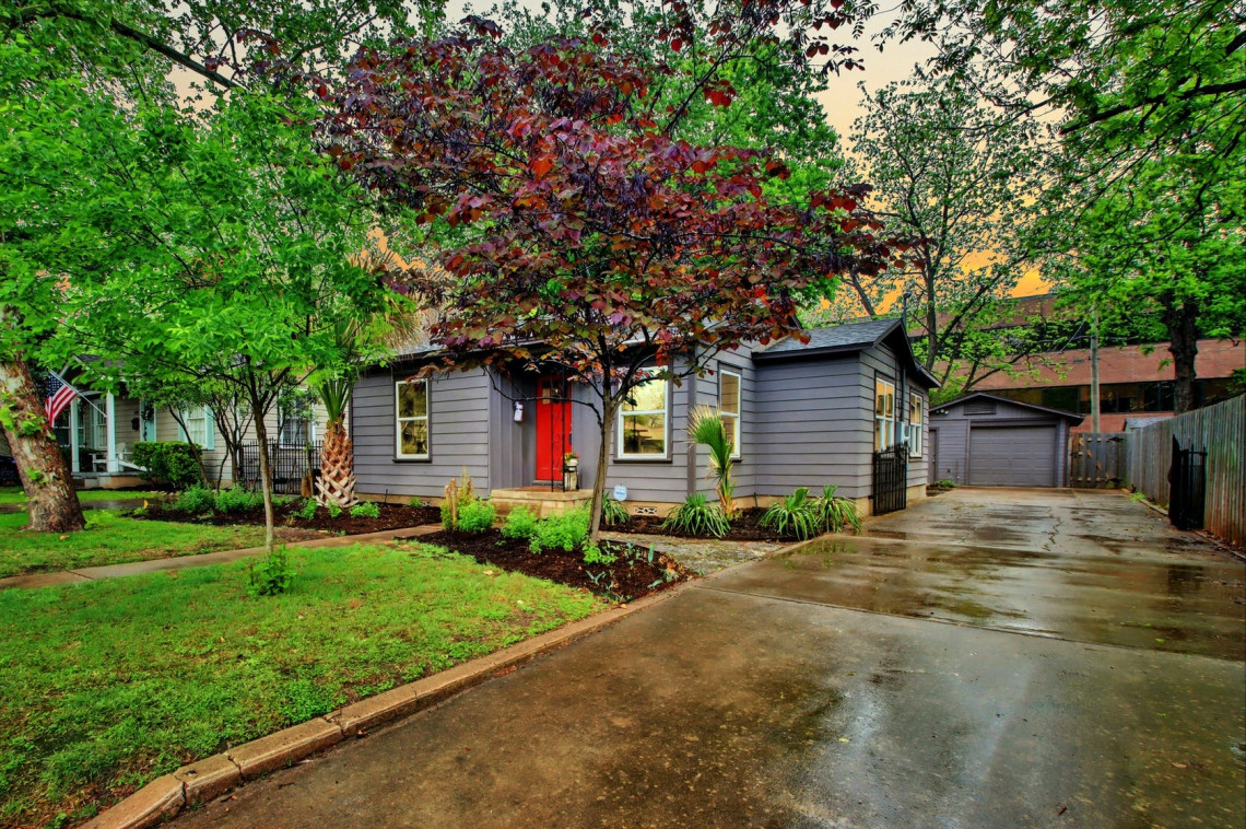 Vibrant cottage for sale in Austin's Rosedale neighborhood